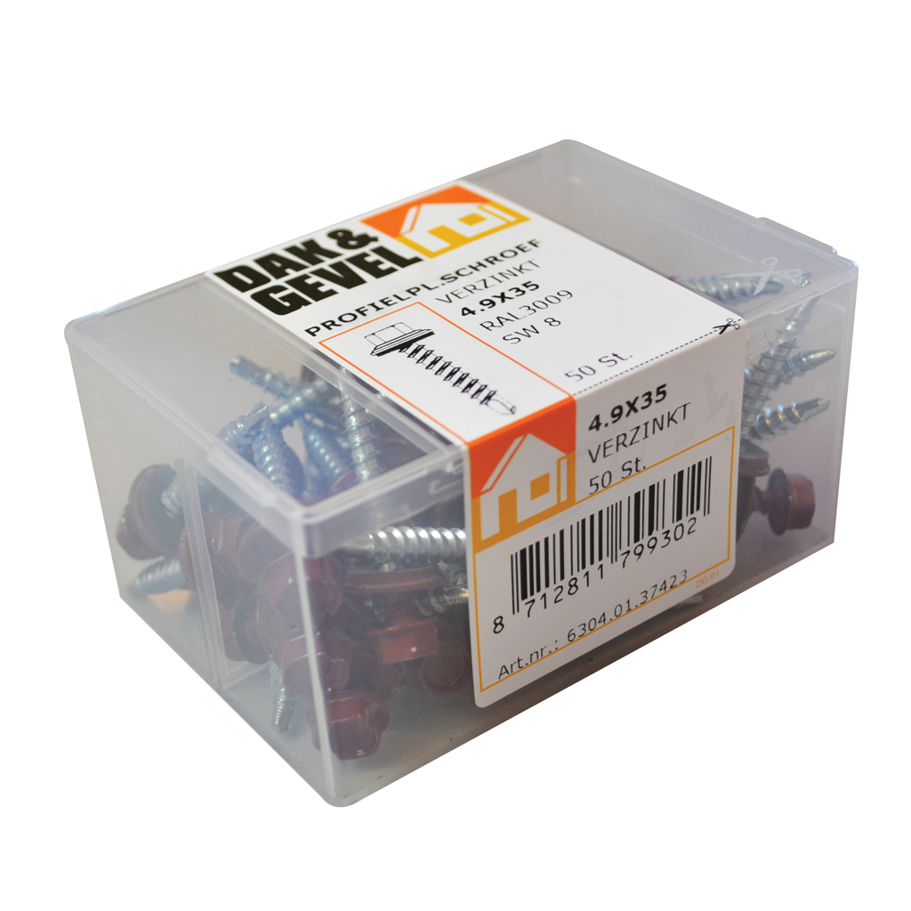 DAK&GEVEL HPL SCREW SS-A2 TRUSS HEAD TX-20 RAL8017 4.8X38 (50)